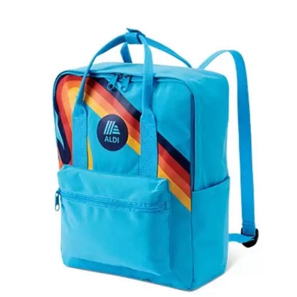 Aldi | Bags | Fall 223 Aldi Gear Blue Rainbow Swirl Backpack Nwt | Poshmark